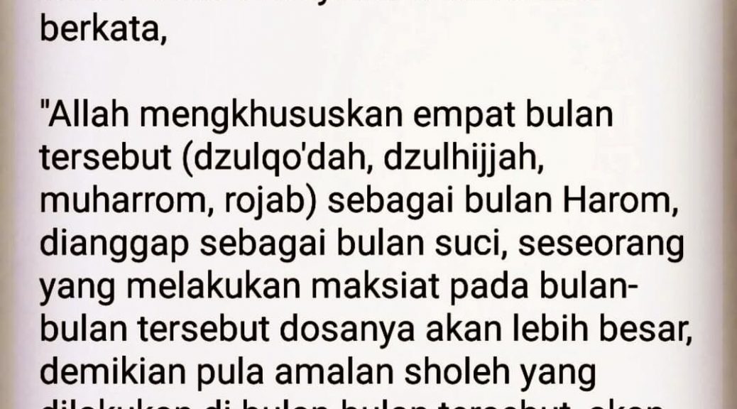 MUTIARA SALAF : Keutamaan Bulan Haram # 2 | BBG AL ILMU